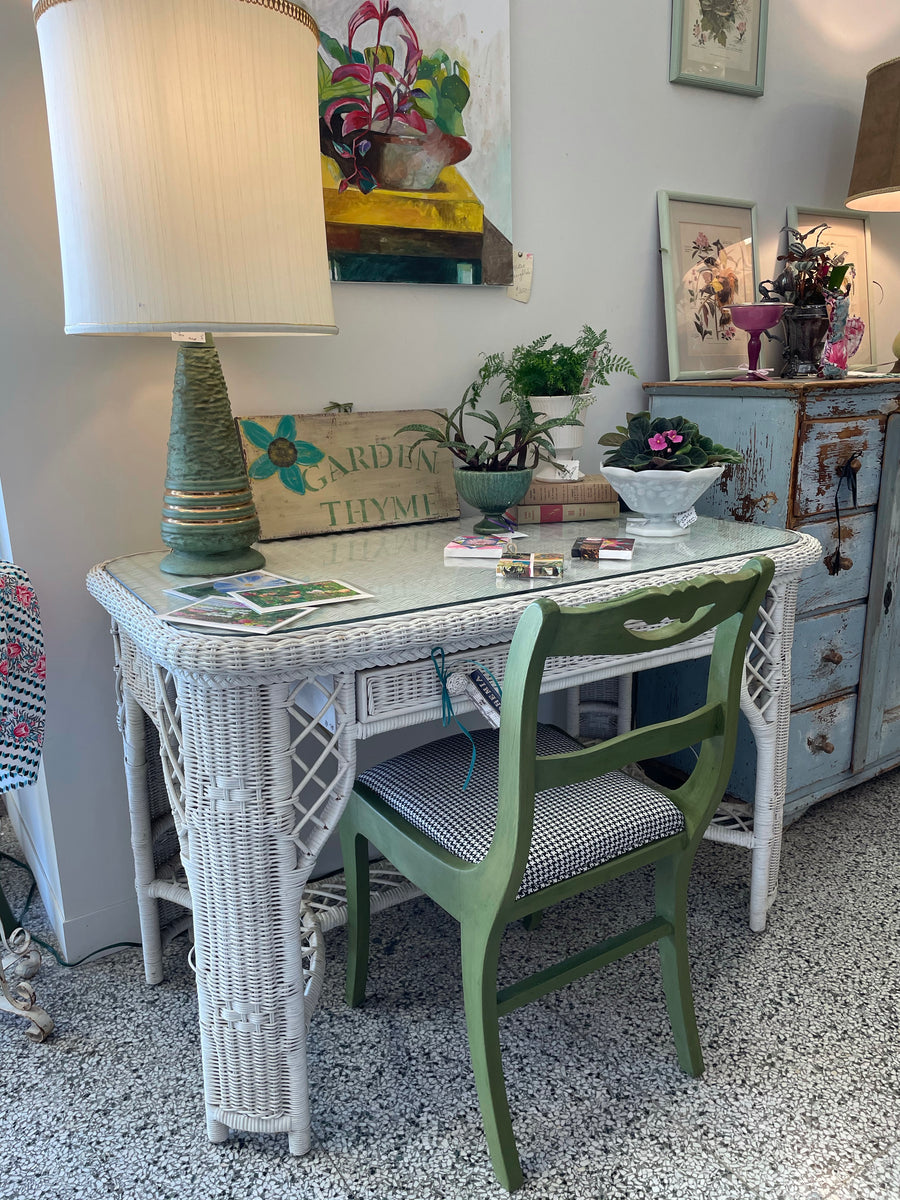 Vintage Henry Link wicker desk Bohemia Urbana